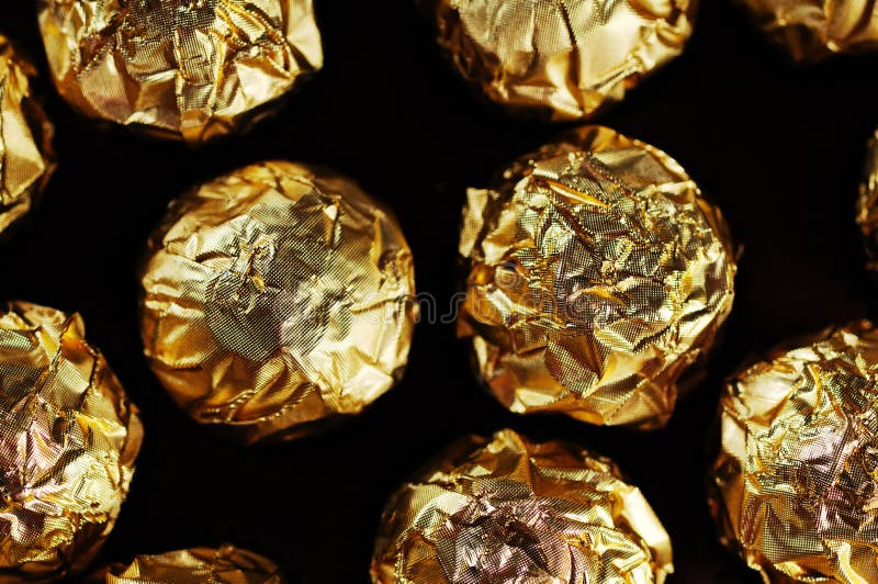 Golden candies. stock photo. Image of sweet, gourmet - 20234128