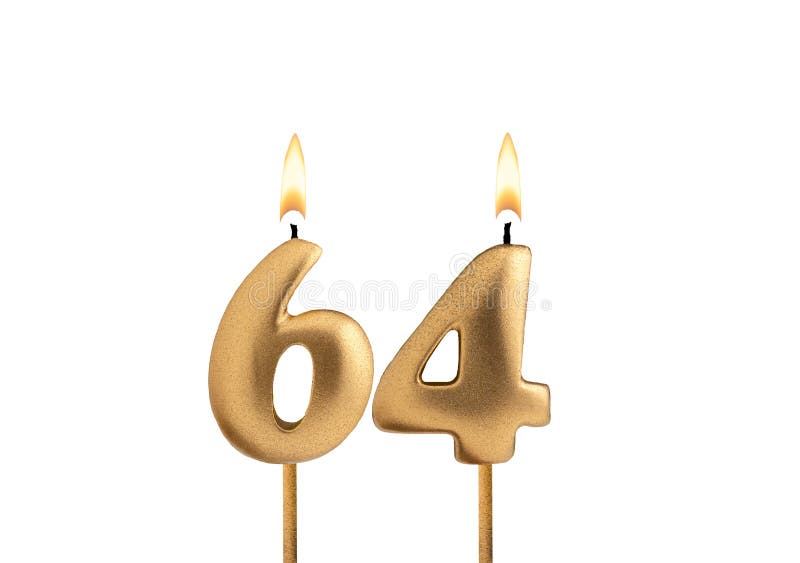 Golden 64 Number Symbol White Background Stock Photos - Free & Royalty ...