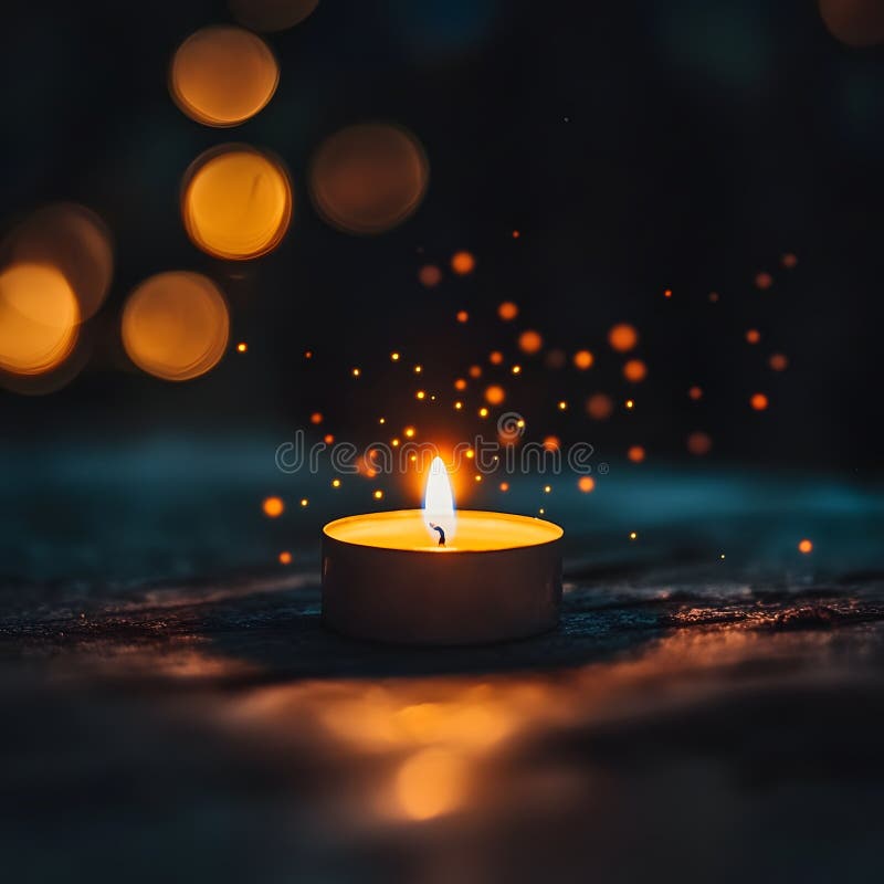 Golden Candlelight Glow stock illustration. Illustration of elegance ...