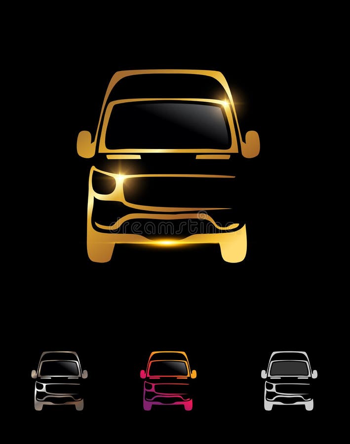 Golden Car Vector Sign stock vector. Illustration of garage - 234032860