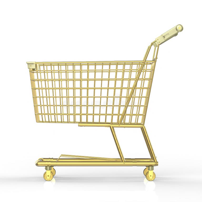 Golden cart stock image. Image of empty, golden, carry - 73887393