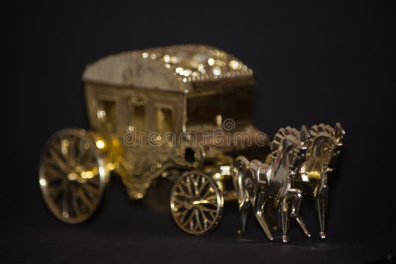 Golden cart stock photo. Image of pulled, horses, golden - 91536376