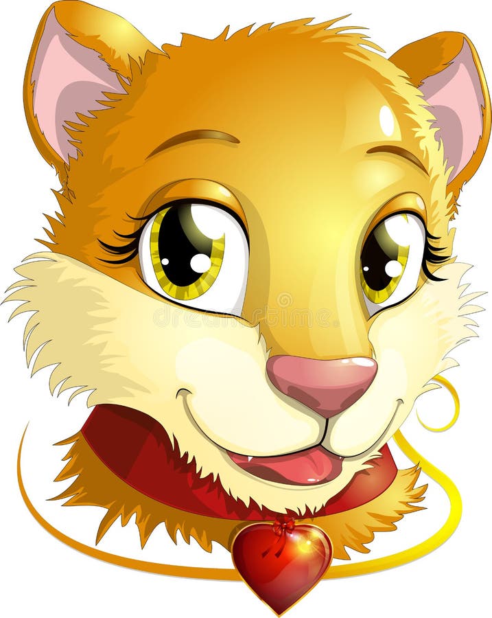 Golden cat stock vector. Illustration of pedigreed, gold - 36572222