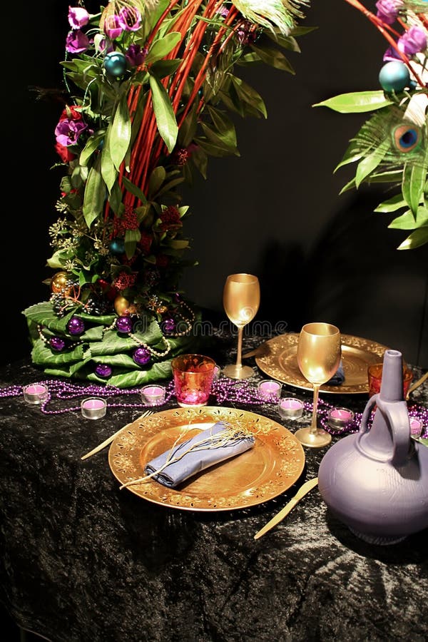 Golden celebration stock photo. Image of dinner, food - 3617146