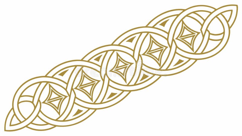 Continuous Golden Celtic Knot Border Stock Illustrations – 4 Continuous ...
