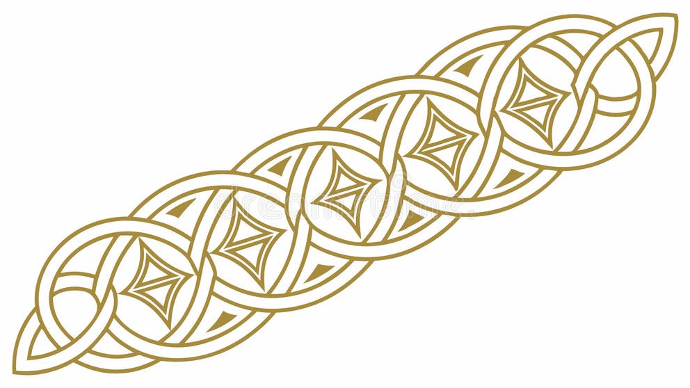 Continuous Golden Celtic Knot Border Stock Illustrations – 4 Continuous ...