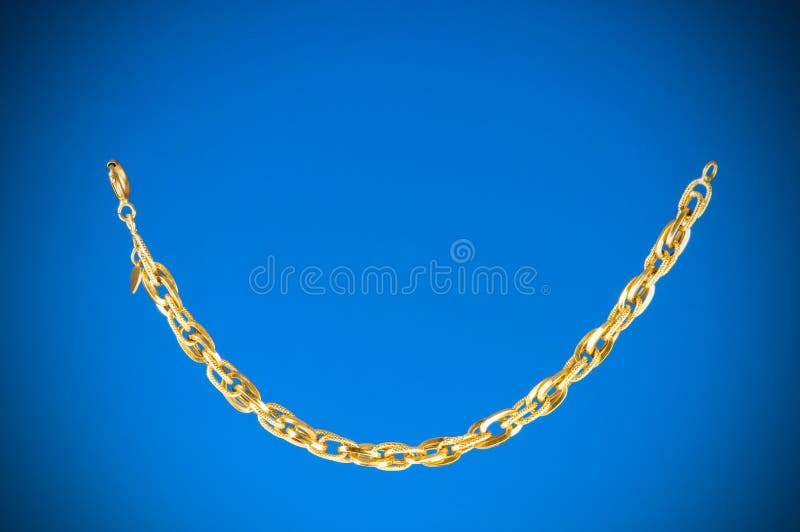 Golden chain stock photo. Image of background, bracelet - 13336992