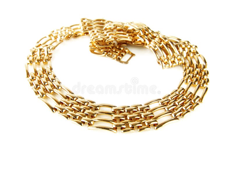 Golden chain in blur stock photo. Image of chains, accessory - 88136230