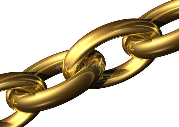 Golden chain stock illustration. Illustration of separated - 1570152