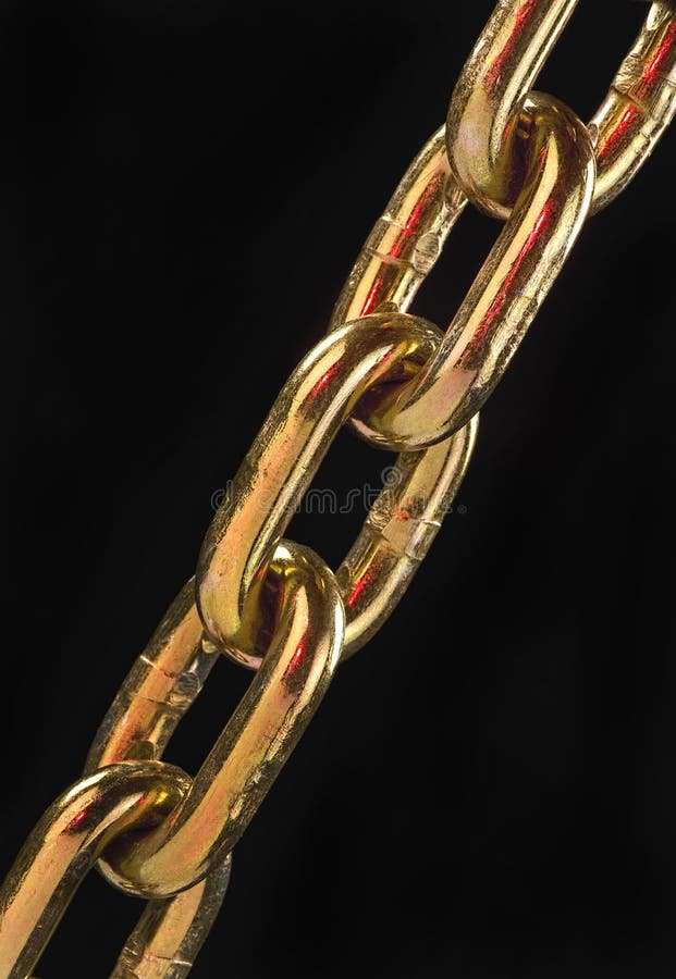 Golden Chain. stock image. Image of golden, link, reliable - 44288081