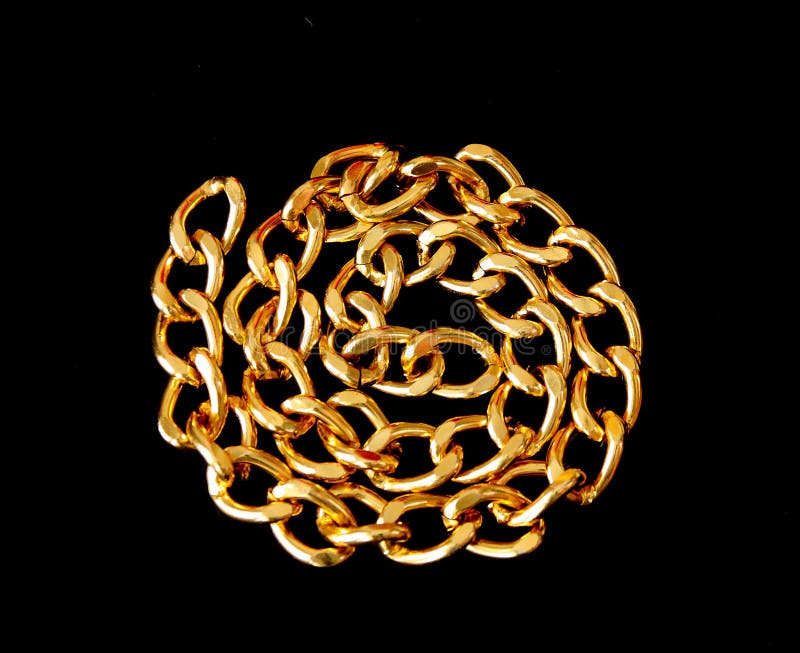 Golden chain isolated stock photo. Image of left, treasure - 98299378