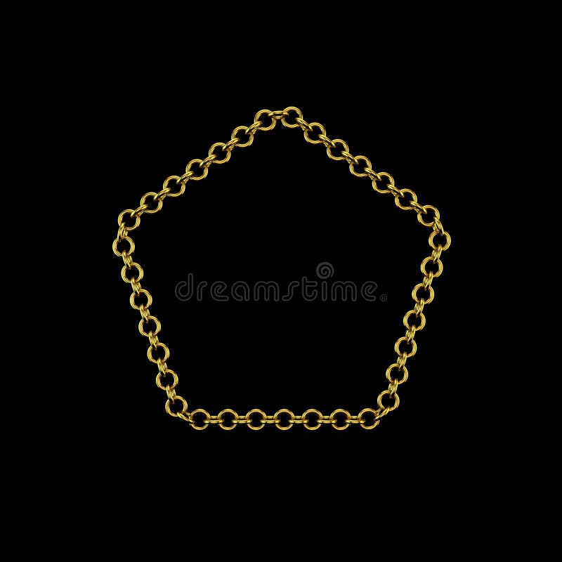 Pentagon Chain Symbolic Concept Design Stock Illustration ...