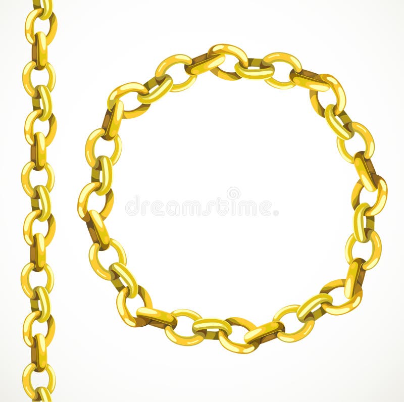Frame with golden chain stock vector. Illustration of semicircle - 30965187