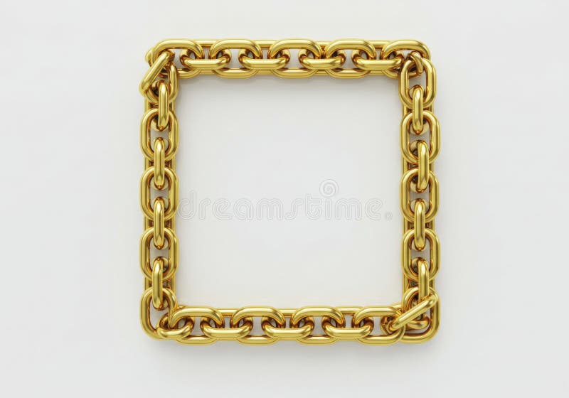 Golden Chain Frame stock illustration. Illustration of shiny - 383631448