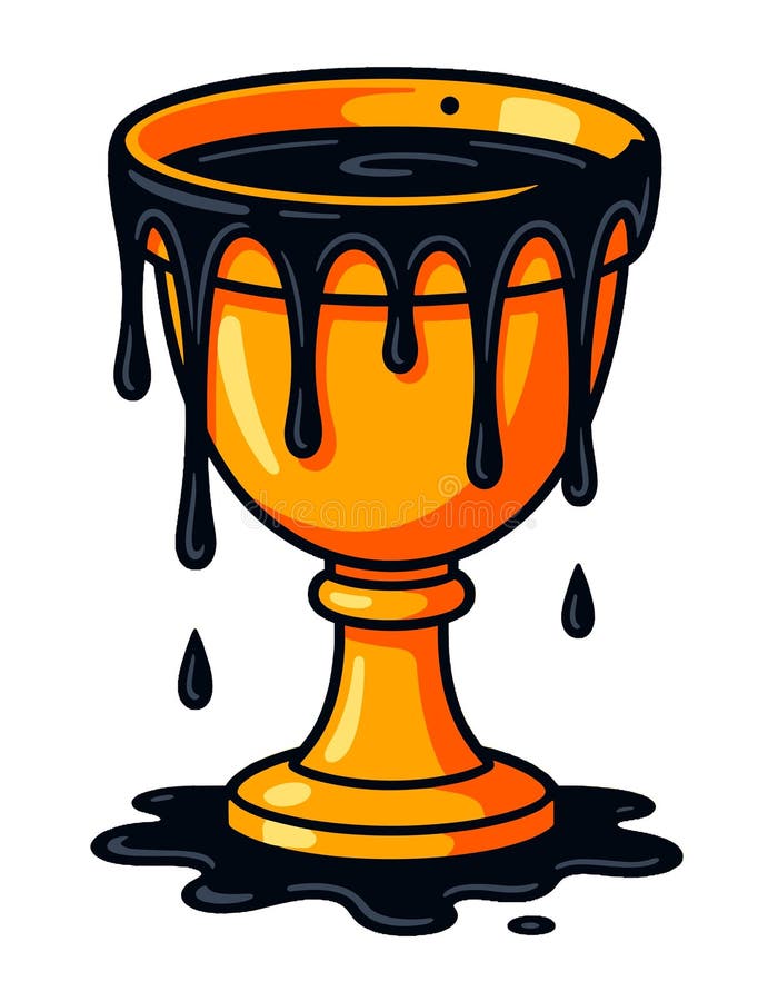 Shiny Golden Chalice Overflowing Stock Illustrations – 4 Shiny Golden ...