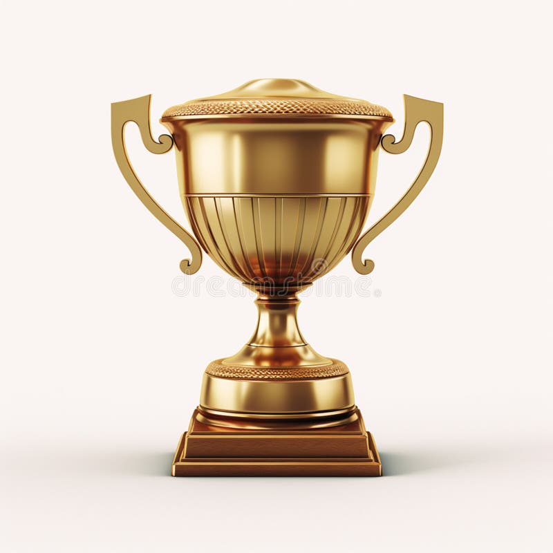 Golden Champion Cup Isolated on White Backgroung. Clipping Path ...