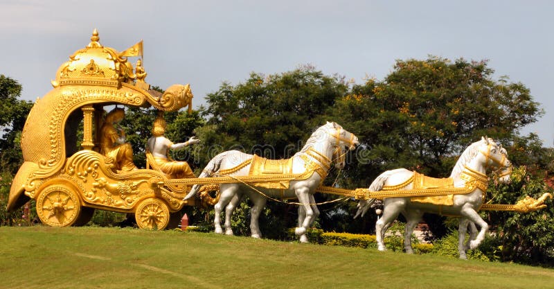 Golden chariot of Krishna stock image. Image of shiva - 17995227