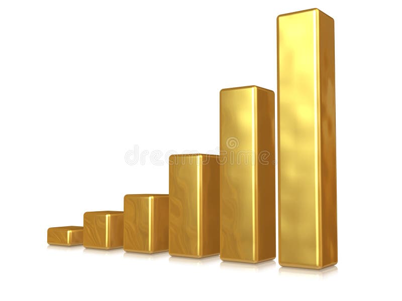 Golden chart stock illustration. Illustration of shape - 6899732