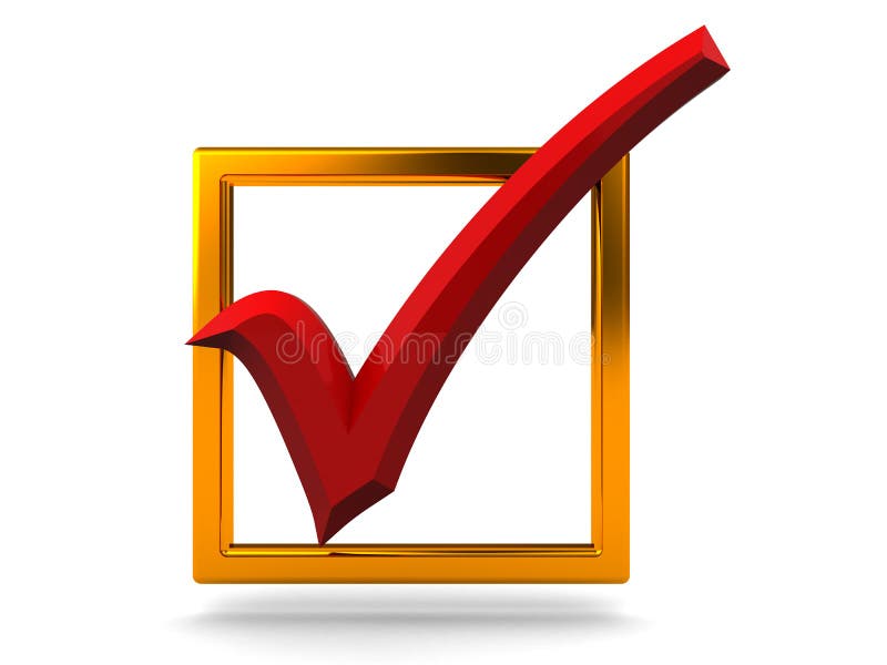 Checkbox gold stock illustration. Illustration of mark - 2197276