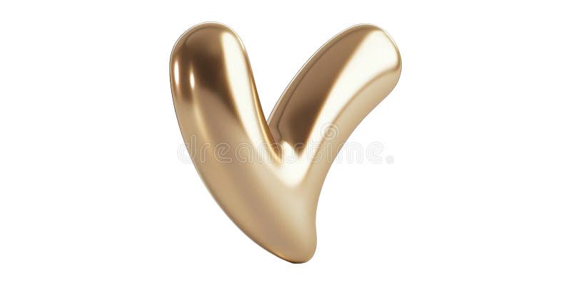 Golden Checkmark Icon with Smooth Design Isolated on Transparent ...