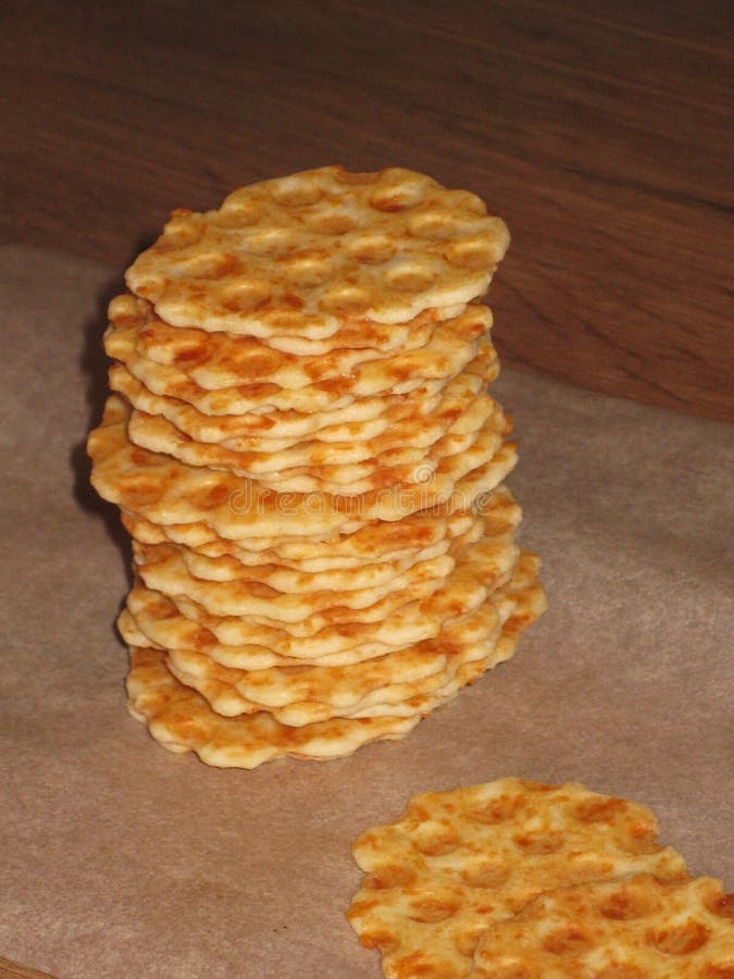 Golden cheese cracker stock photo. Image of baking, home - 103816730