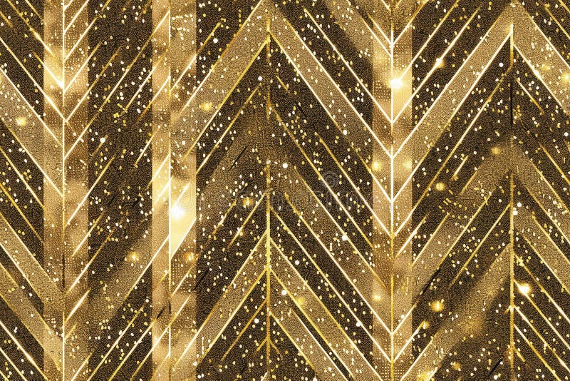 Golden Chevron Pattern stock illustration. Illustration of seamless ...