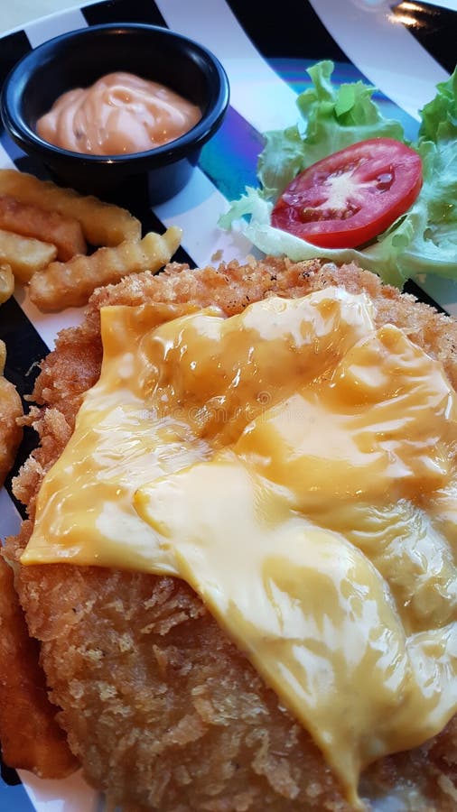 Golden Chicken cheese stock image. Image of brunch, chicken - 90375147