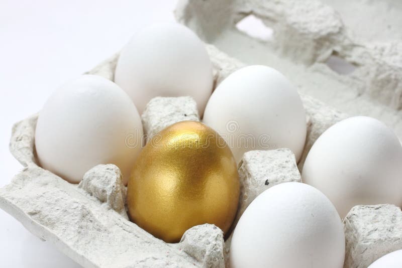 Golden Eggs Balanced In A Nest (nest Egg) Stock Image - Image of piles ...
