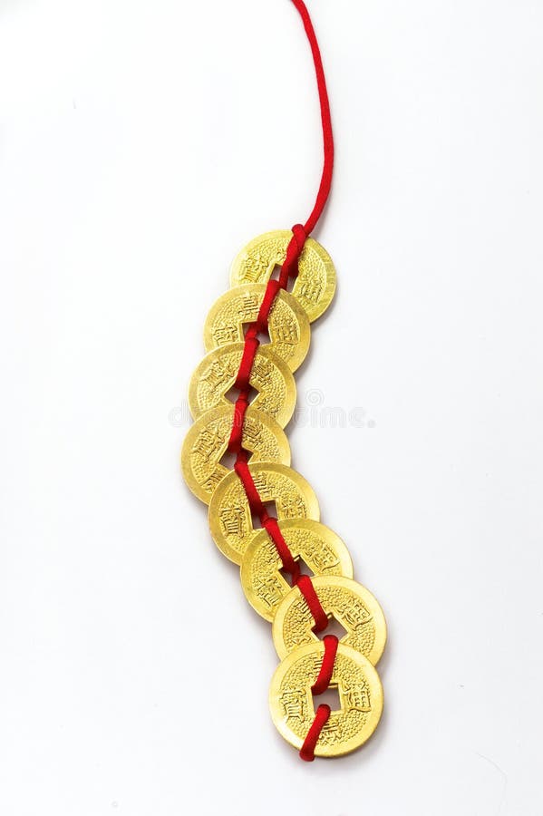 Golden chinese coin stock photo. Image of cook, color - 202870896