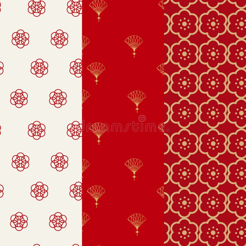 Golden Chinese Pattern Collection, Abstract Background, Decorative ...
