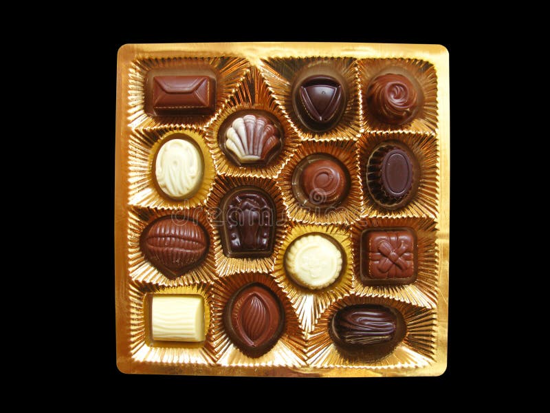 Golden chocolate box stock image. Image of tasty, delicious - 11729623