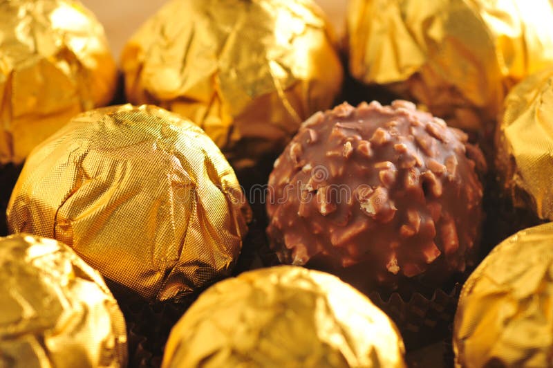 Golden Chocolate stock photo. Image of macro, milk, brown - 39495736