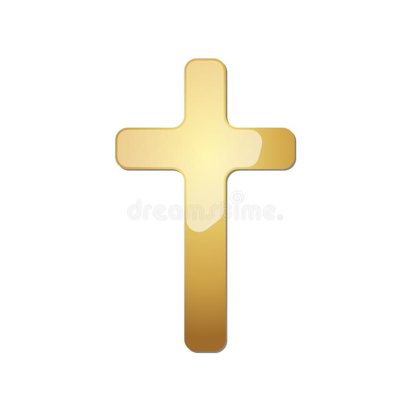 Golden Christian Cross. Vector Illustration. Stock Illustration ...