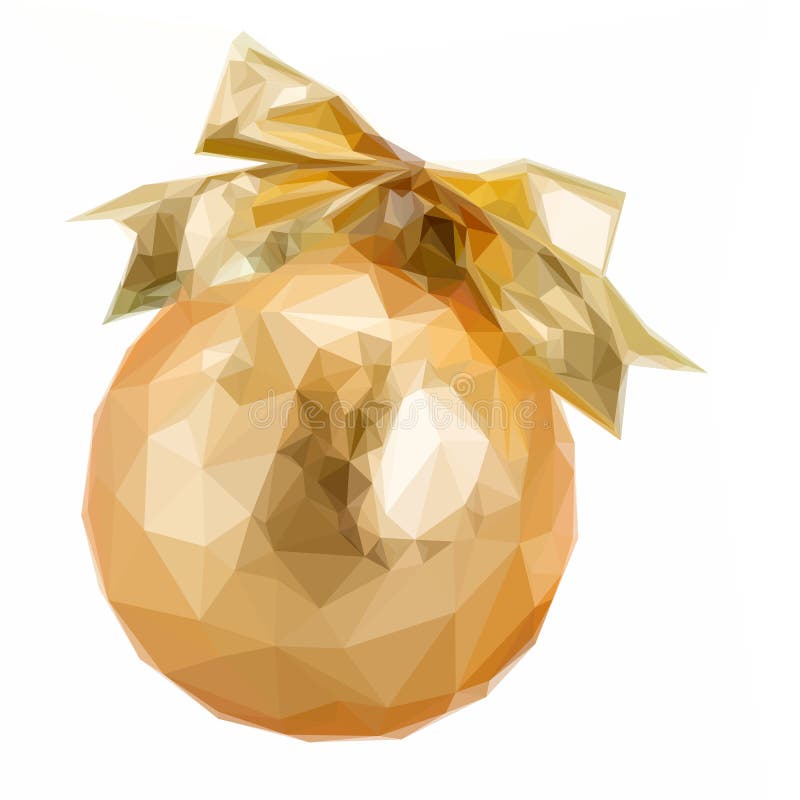 Golden Christmas ball stock vector. Illustration of season - 82055095