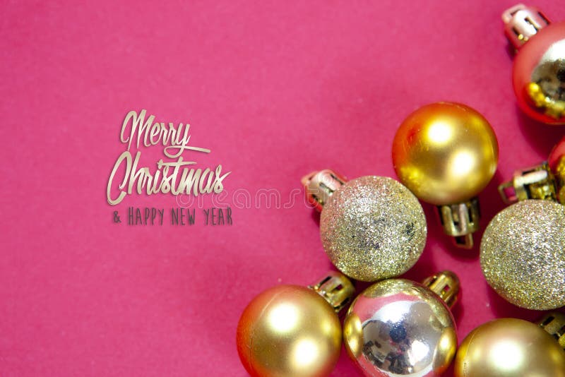 Golden Christmas Balls with Tender Bokeh Stock Photo - Image of ...