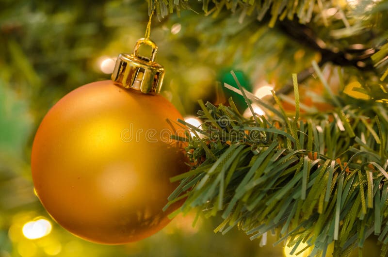Golden Christmas Bauble stock photo. Image of home, christmas - 81420348
