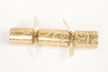 Golden christmas cracker stock photo. Image of foil, xmas - 51170