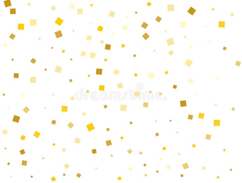 Golden Christmas Square Confetti. Vector Illustration Stock Vector ...