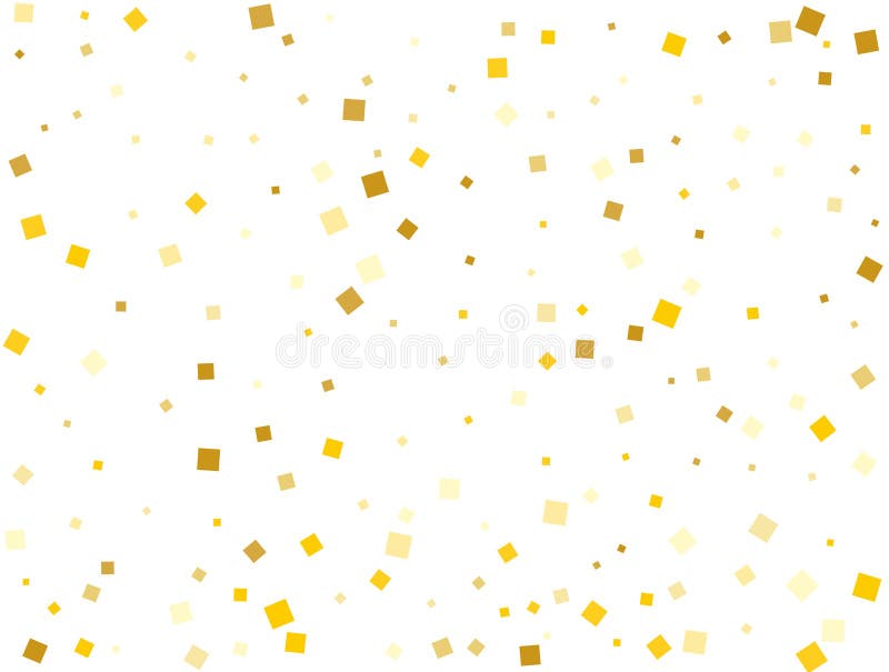 Golden Christmas Square Confetti. Vector Illustration Stock Vector ...