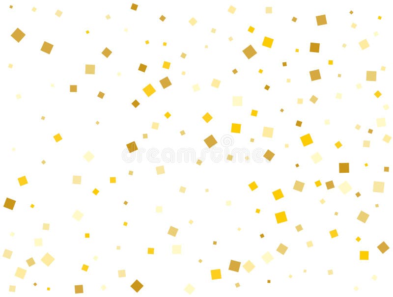 Golden Christmas Square Confetti. Vector Illustration Stock Vector ...