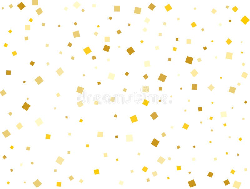 Golden Christmas Square Confetti. Vector Illustration Stock Vector ...