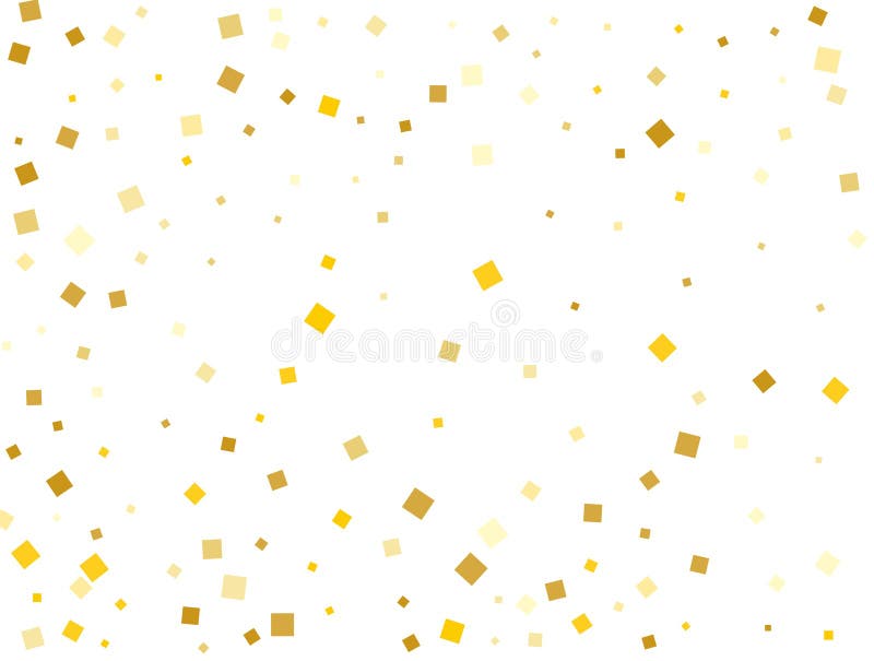 Golden Christmas Square Confetti. Vector Illustration Stock Vector ...