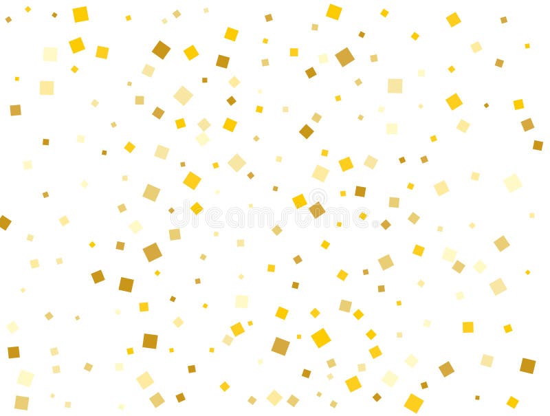 Golden Christmas Square Confetti. Vector Illustration Stock Vector ...
