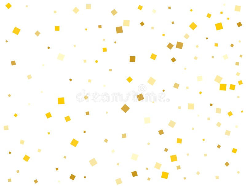 Golden Christmas Square Confetti. Vector Illustration Stock Vector ...