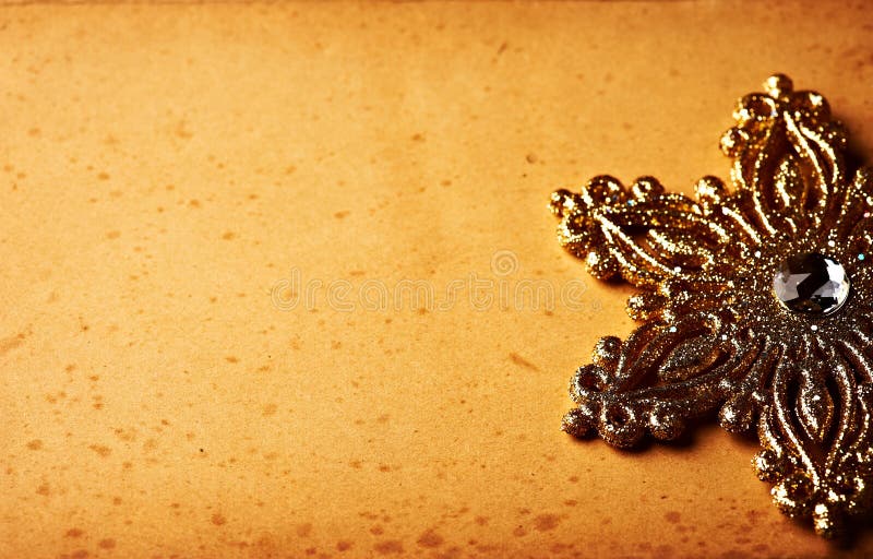 Golden Christmas Star on Old Paper Background Stock Photo - Image of ...