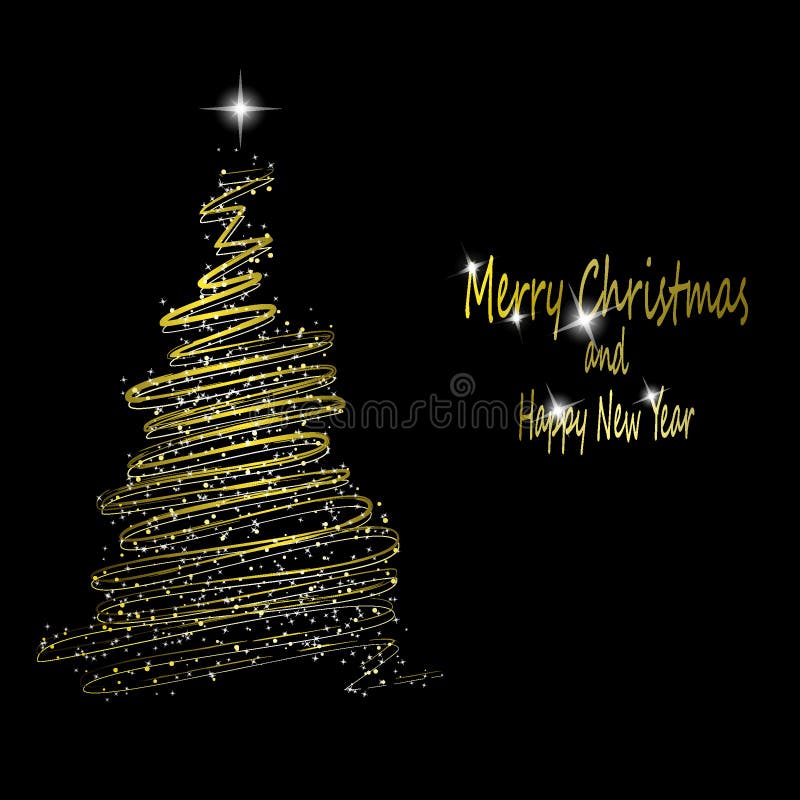 Elegant Golden Ribbon Christmas Tree Stock Illustrations – 9,489 ...