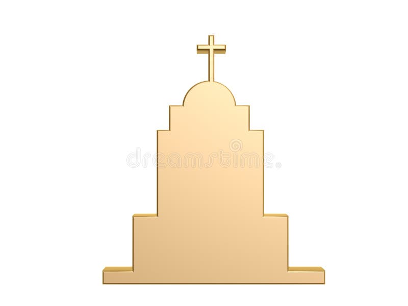 Golden church stock illustration. Illustration of church - 34592607