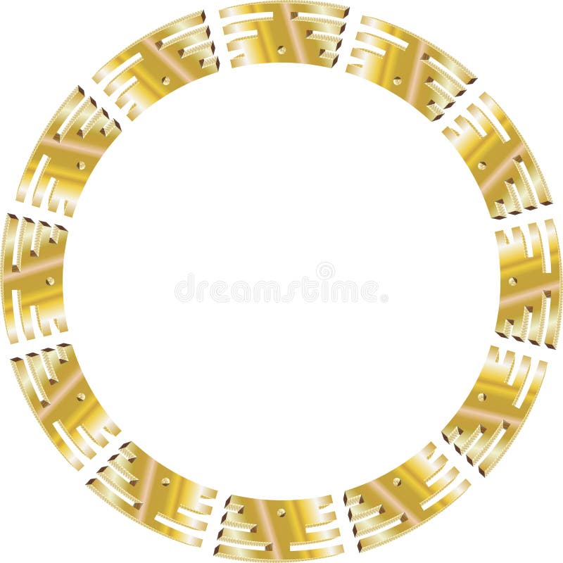 Golden circle stock illustration. Illustration of style - 10983267