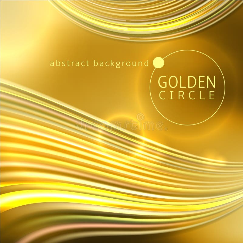 Golden Circle Abstract Background Stock Vector - Illustration of ...