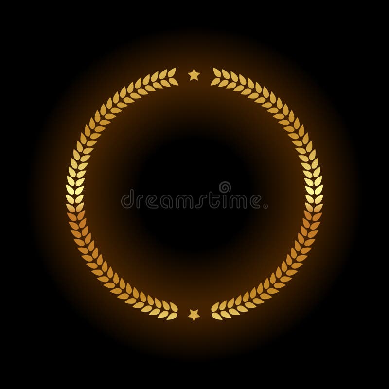 Golden Circle Award from Laurel Stock Vector - Illustration of ...